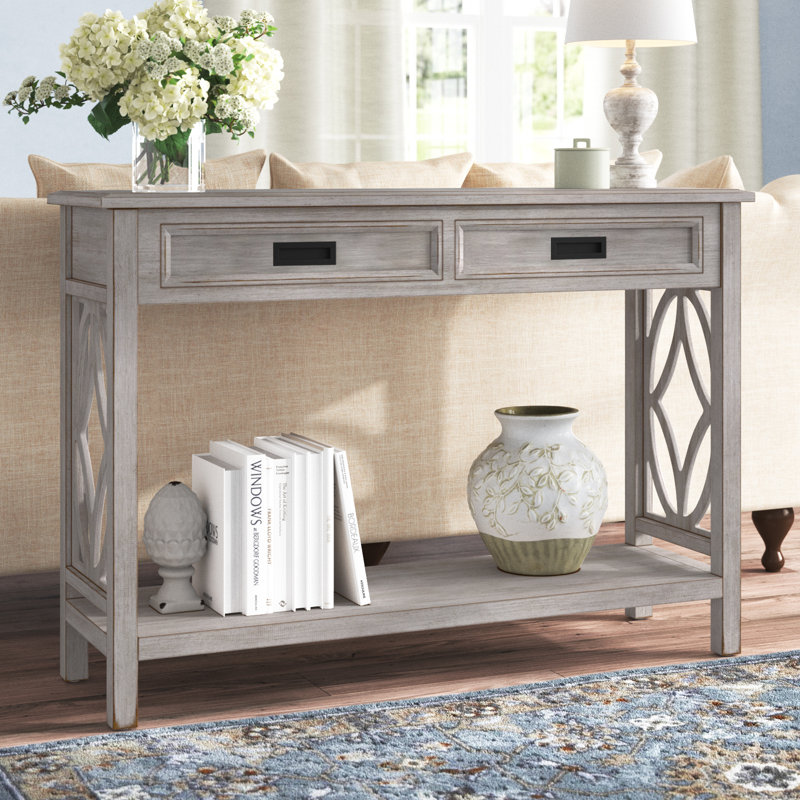 Paola Modern Farmhouse 47.2 Console Table with 2 Drawers